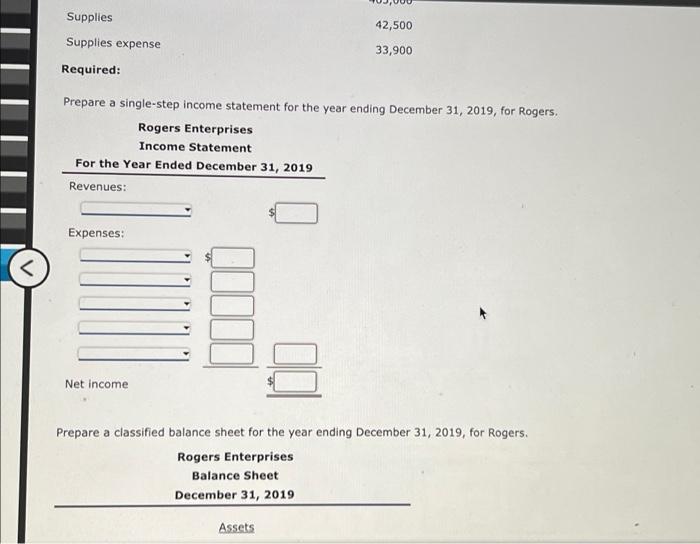 Solved Problem 1-60A (Algorithmic) Income Statement and | Chegg.com