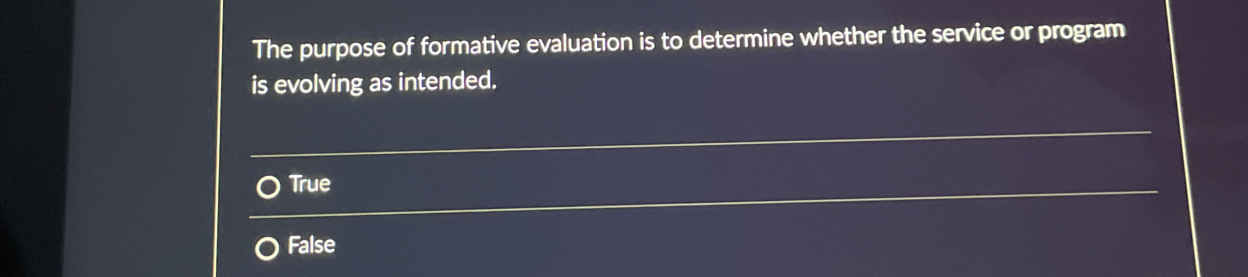 Solved The purpose of formative evaluation is to determine | Chegg.com