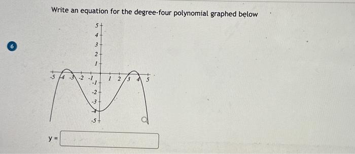 Solved Write An Equation For The Degree Four Polynomial 1468