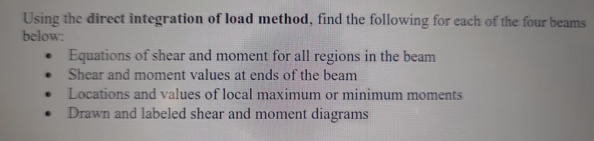 Solved Ouestion 2: Using the direct integration of load | Chegg.com