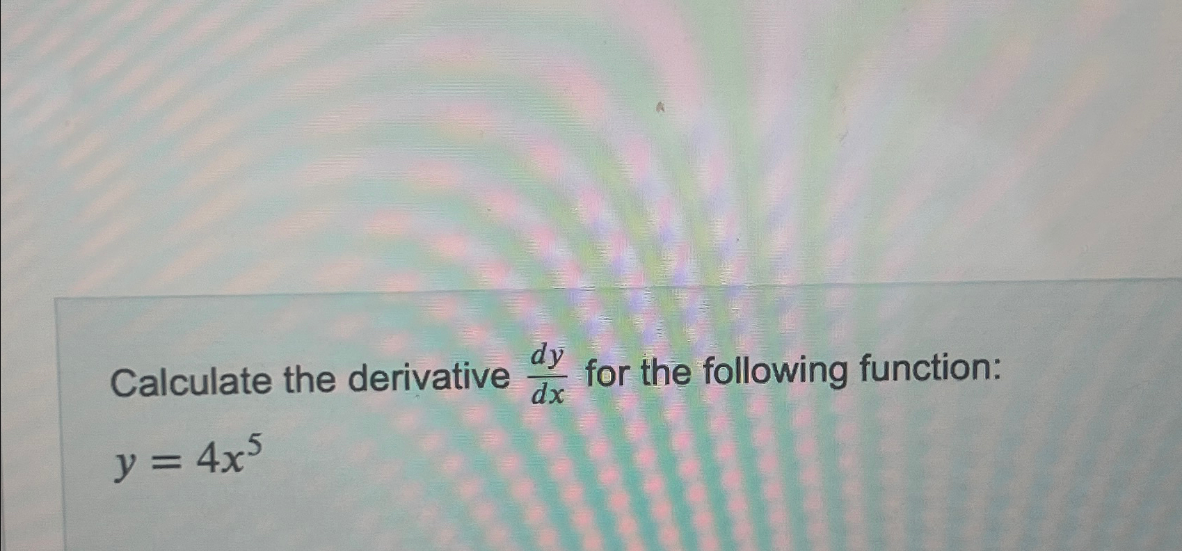 Solved Calculate the derivative dydx ﻿for the following | Chegg.com
