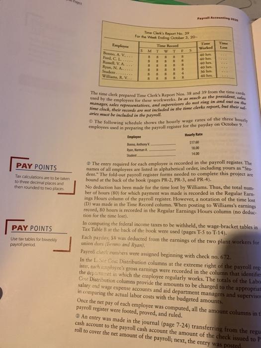 7-6 CHAPTER 7. Paytoll Project Payroll Accounting | Chegg.com