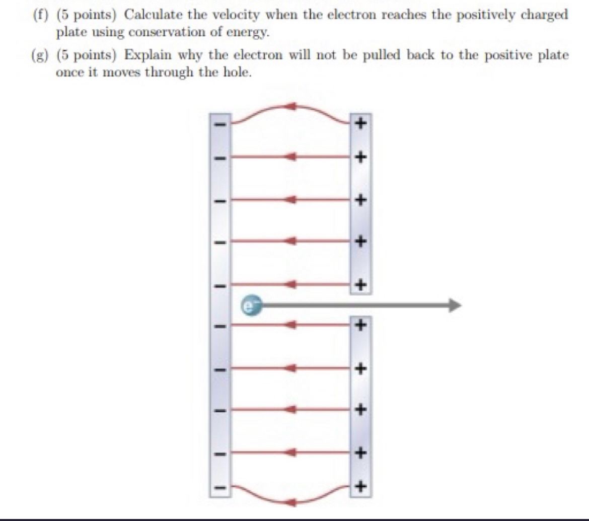Solved (f) (5 ﻿points) ﻿Calculate the velocity when the | Chegg.com