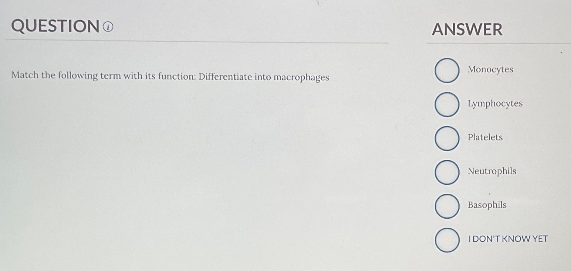 Solved QUESTION o.ANSWERMatch the following term with its | Chegg.com