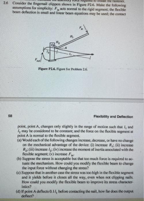 Solved 2.6 Consider the fingemail clippers shown in Figure | Chegg.com