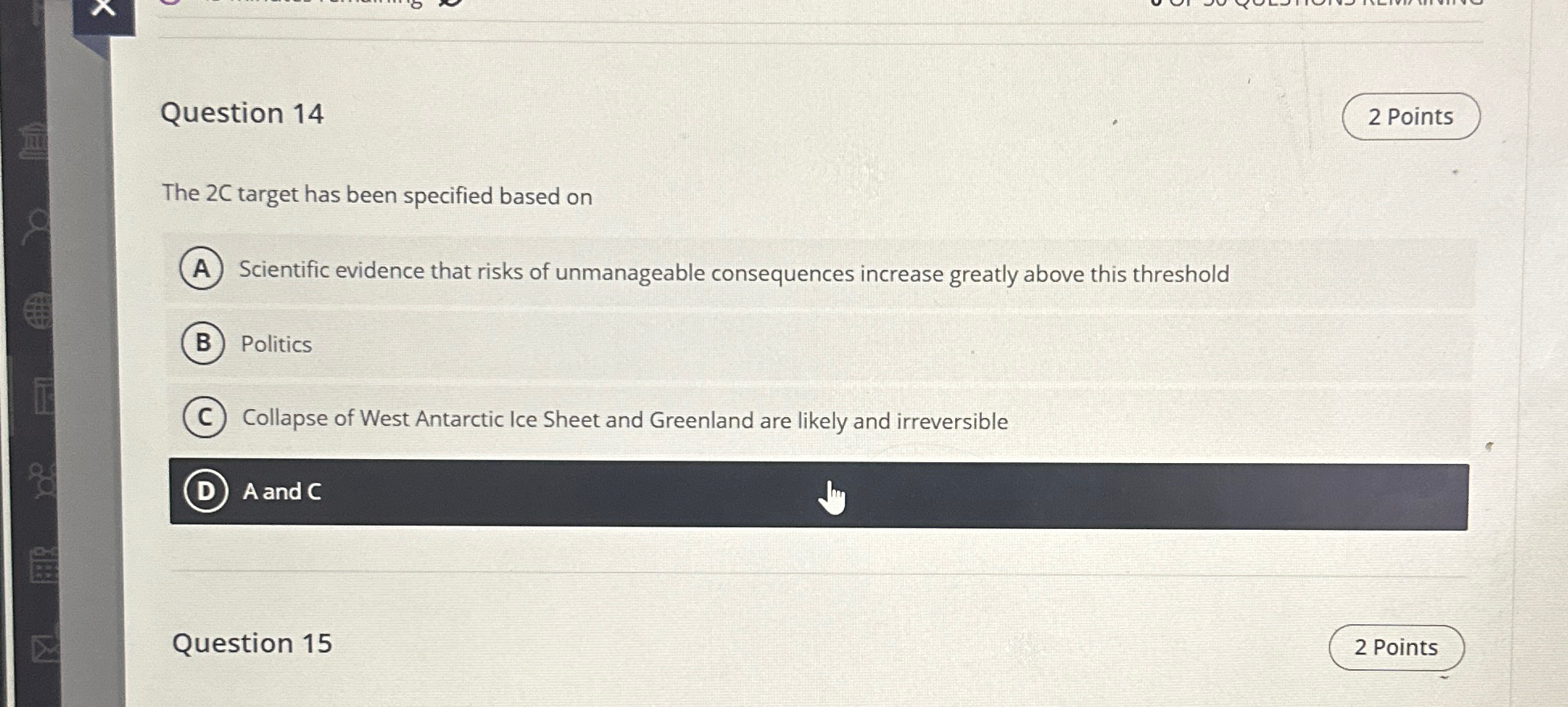Solved Question 142 ﻿PointsThe 2C target has been specified | Chegg.com