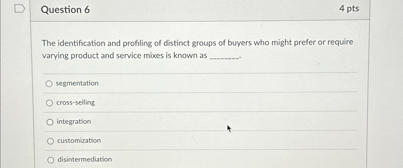 Solved Question 64 ﻿ptsThe identification and profiling of | Chegg.com