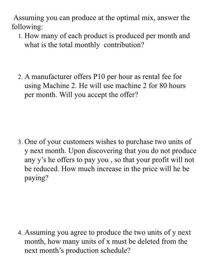 We have a product mix problem where we can produce | Chegg.com