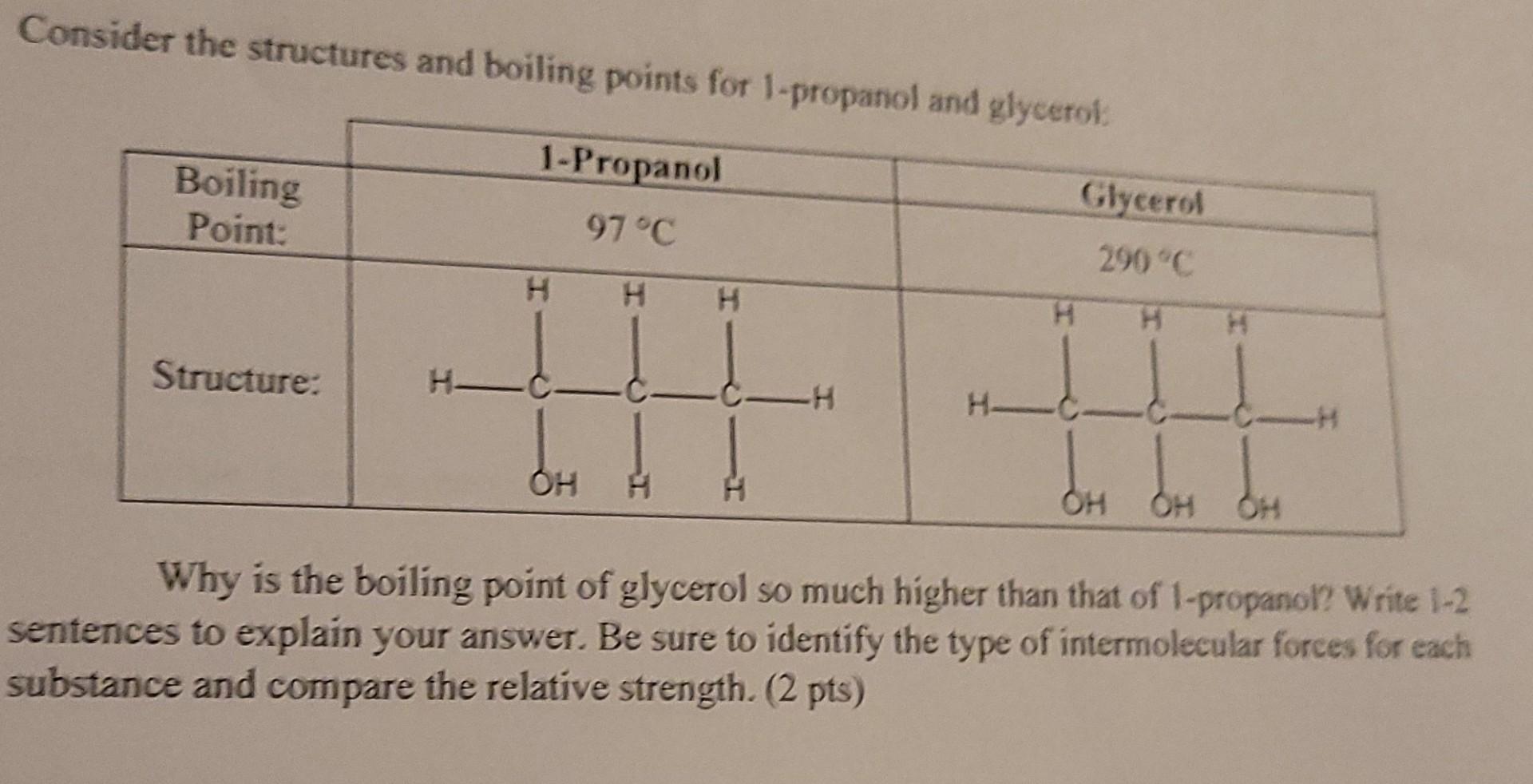 Solved Consider the structures and boiling points for | Chegg.com
