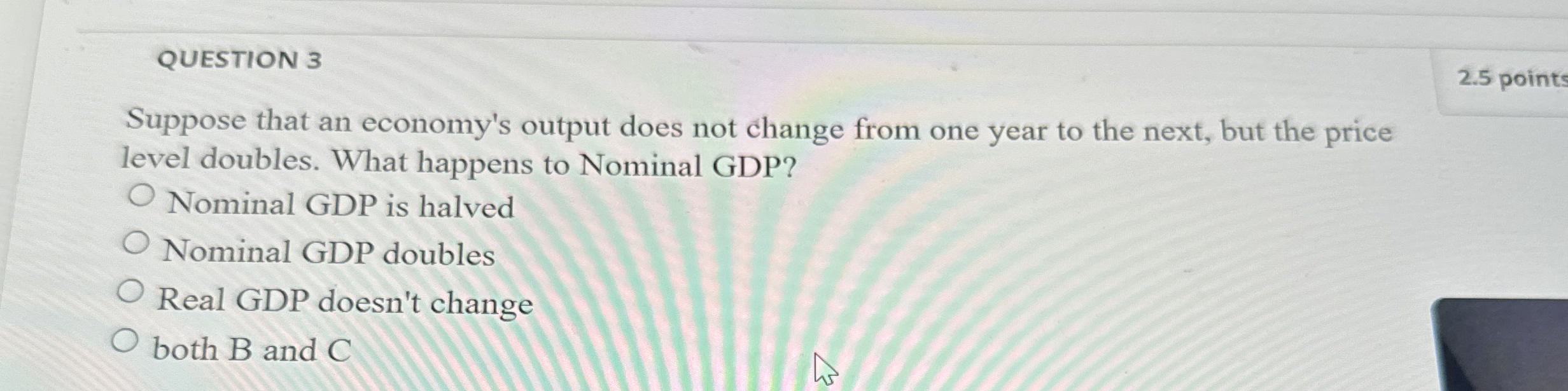 Solved QUESTION 3Suppose that an economy's output does not | Chegg.com