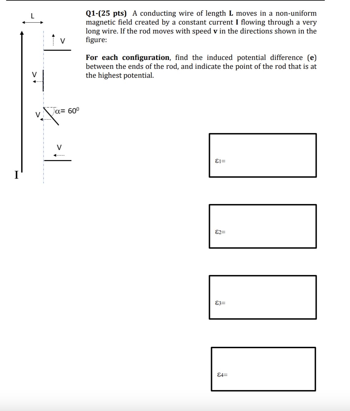 Solved Q1-(25 ﻿pts) ﻿A conducting wire of length | Chegg.com