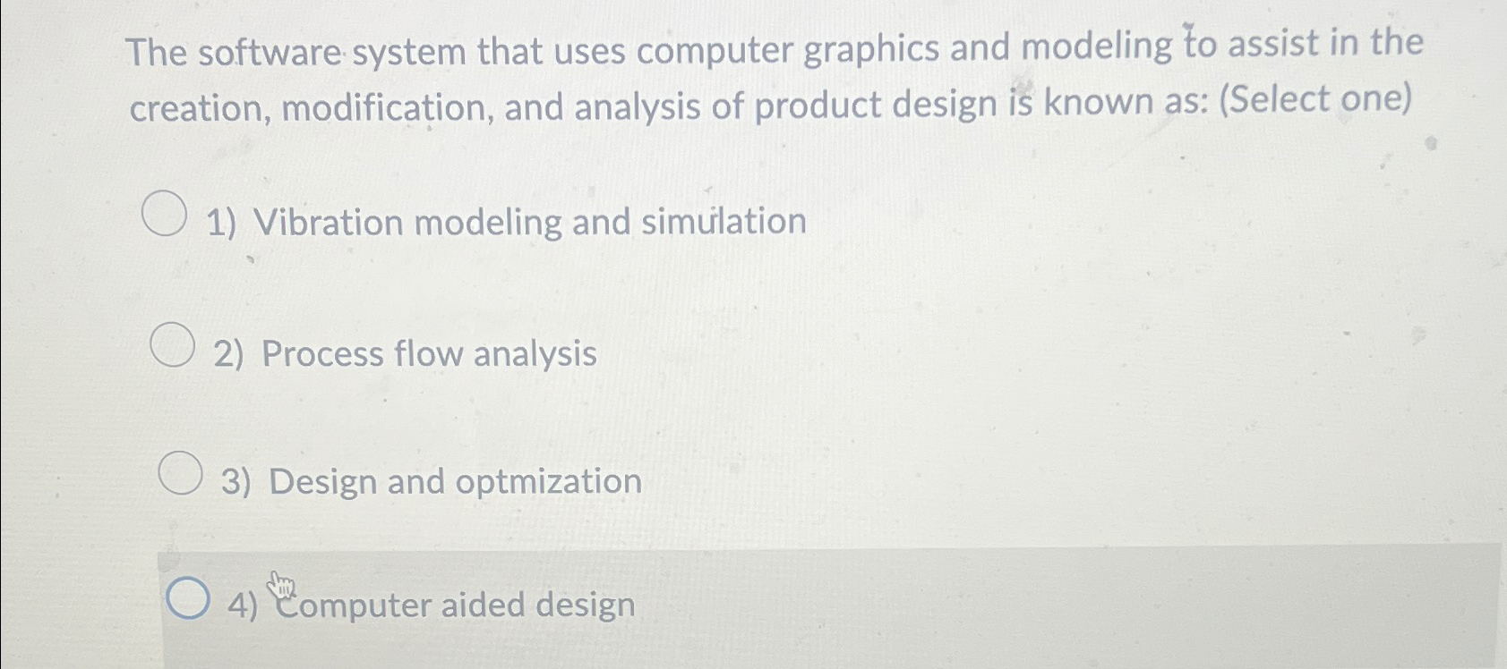The software system that uses computer graphics and | Chegg.com