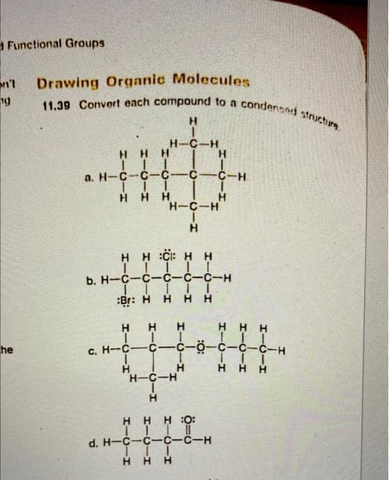 Solved Functional Groups Drawing Organic Molecules Бn't 19 | Chegg.com