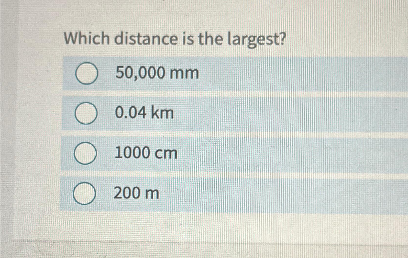 Solved Which distance is the | Chegg.com