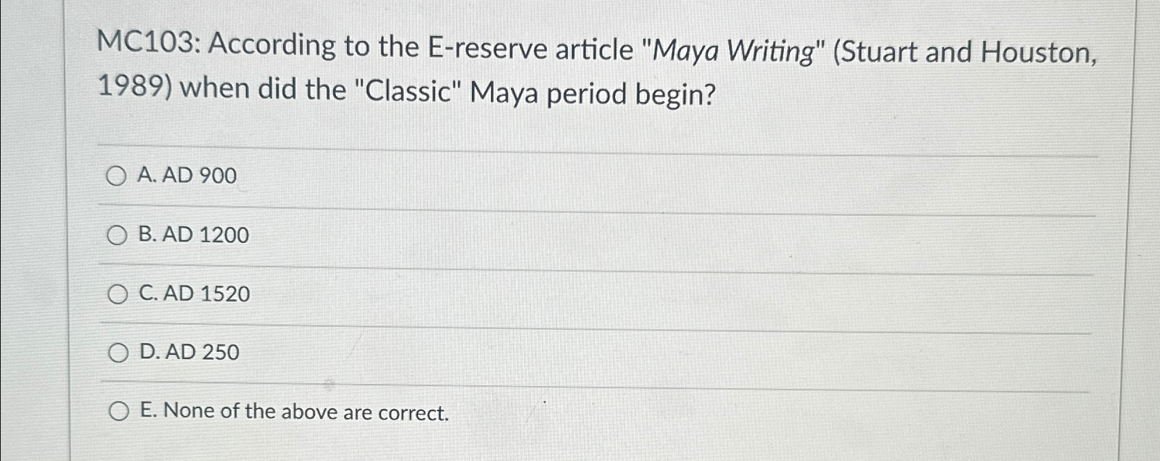 Solved MC103: According to the E-reserve article "Maya | Chegg.com
