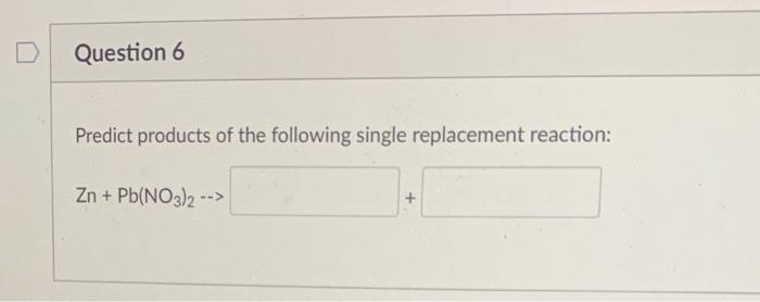 Solved Predict products of the following double replacement | Chegg.com