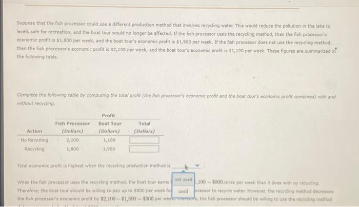 Solved Suppose that the fish processor could use s different | Chegg.com Solved Suppose that the fish processor could use s different | Chegg.com
