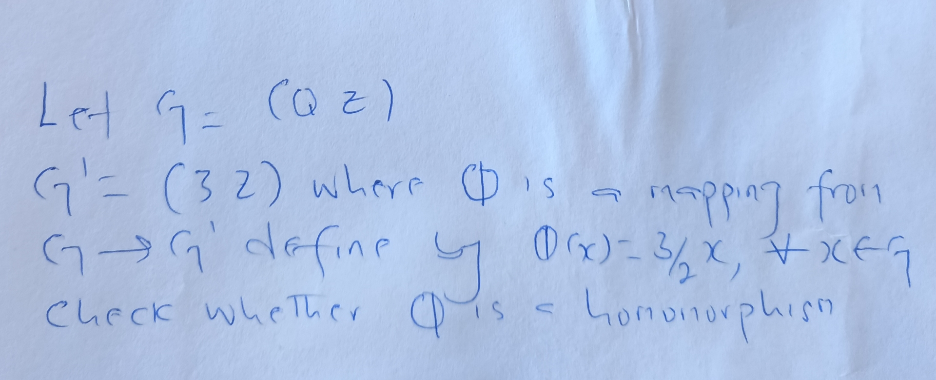 Solved Let T=(Qz)G'=([3,2]) ﻿where φ ﻿is a mapping fromG→C1' | Chegg.com