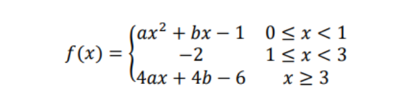 Solved For the following piecewise functions, determine the | Chegg.com