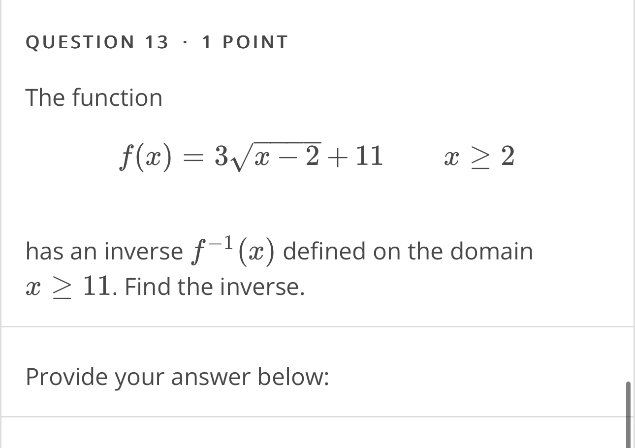Solved QUESTION 13 * 1 ﻿POINTThe | Chegg.com
