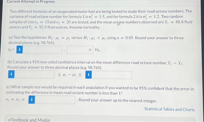Two different formulas of an oxygenated motor fuel | Chegg.com