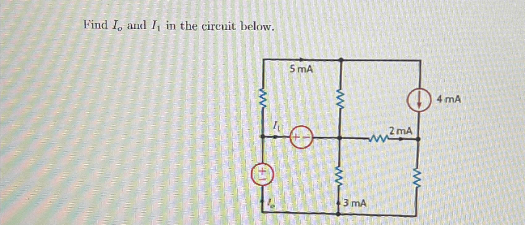 Solved Find Io ﻿and I1 ﻿in the circuit below. | Chegg.com