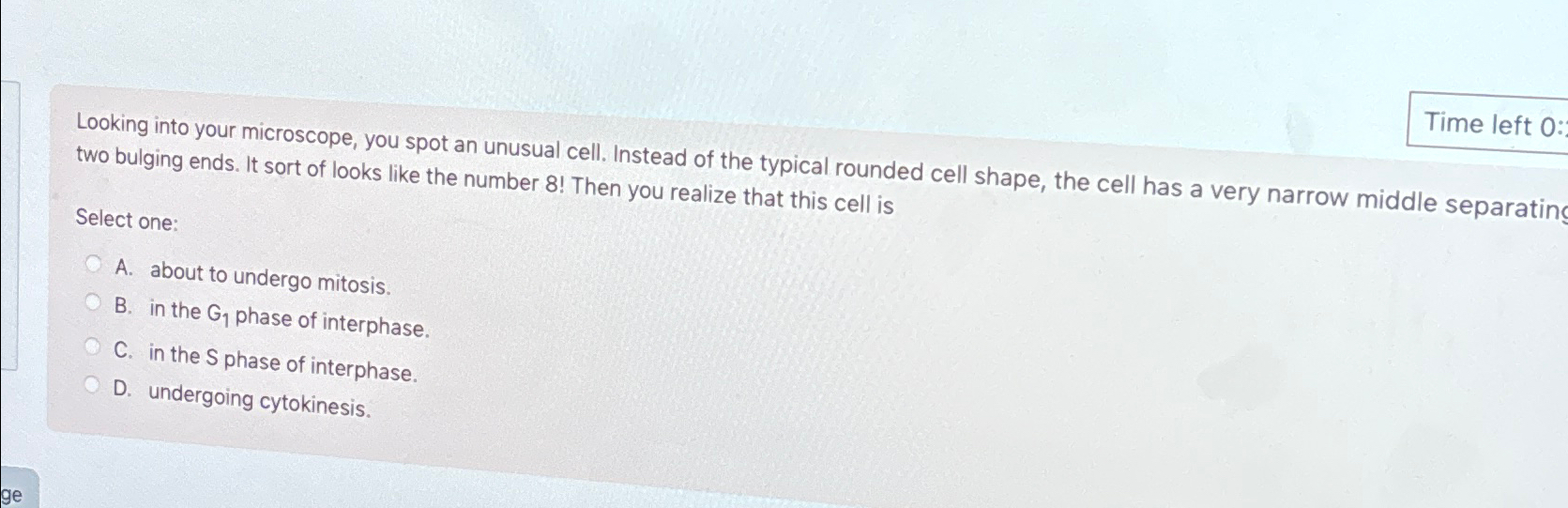 Solved Looking into your microscope, you spot an unusual | Chegg.com