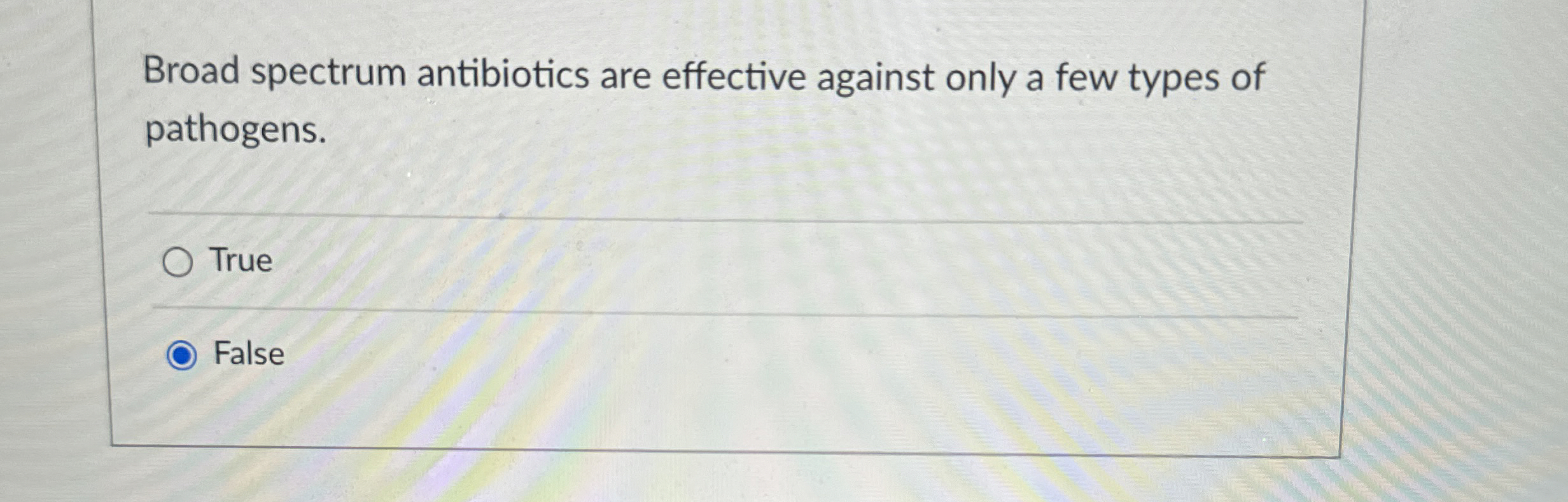 Solved Broad spectrum antibiotics are effective against only | Chegg.com