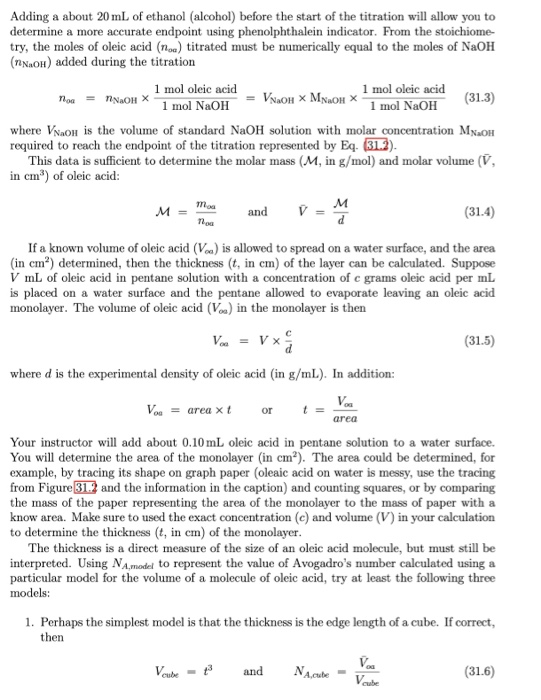 EXPERIMENT 31 Avogadro's Number Objectives: To | Chegg.com
