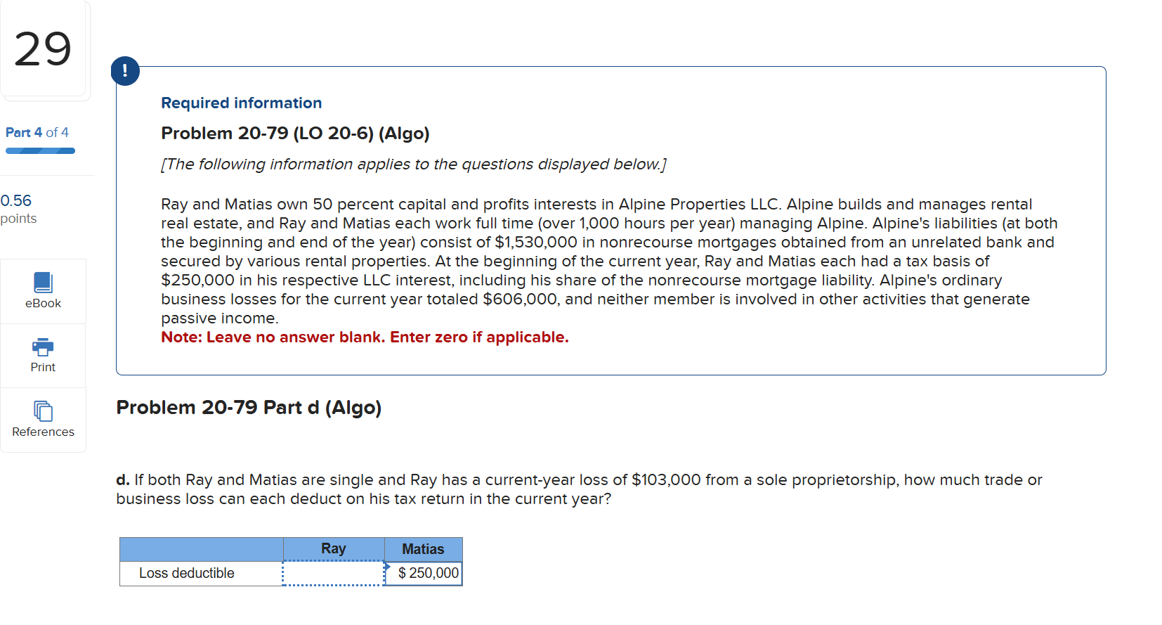 Solved Problem 20-79 (LO 20-6) (Algo)Skip to question[The | Chegg.com
