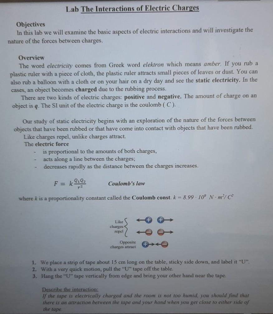 Solved Objectives In this lab we will examine the basic | Chegg.com
