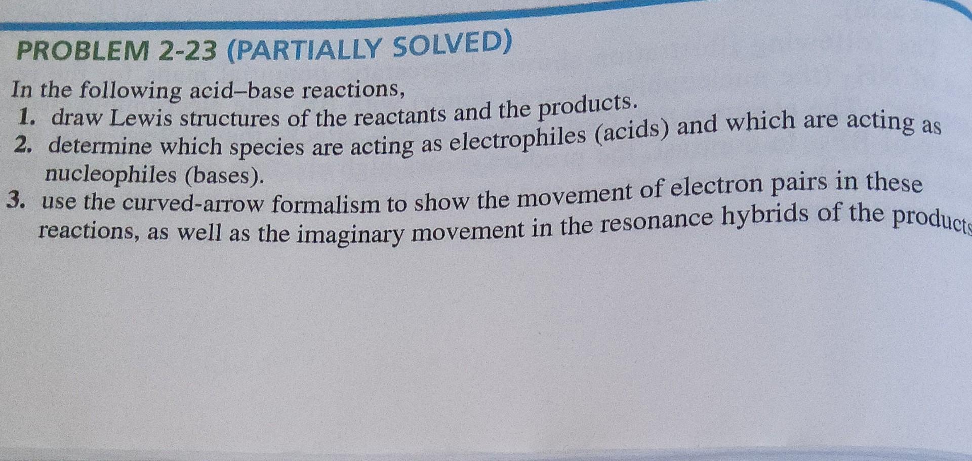 Solved PROBLEM 2-23 (PARTIALLY SOLVED) In the following | Chegg.com