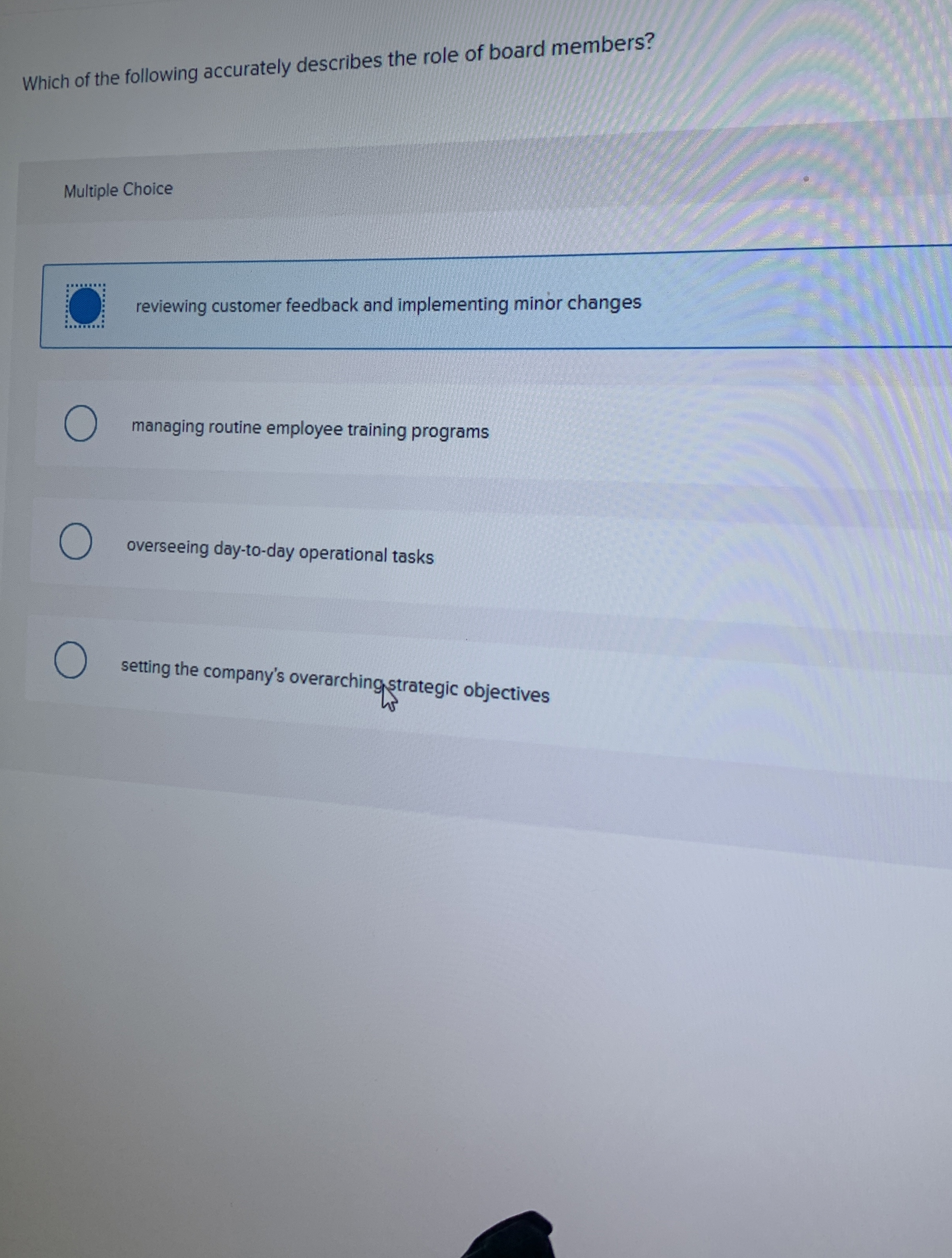 Solved Which of the following accurately describes the role | Chegg.com