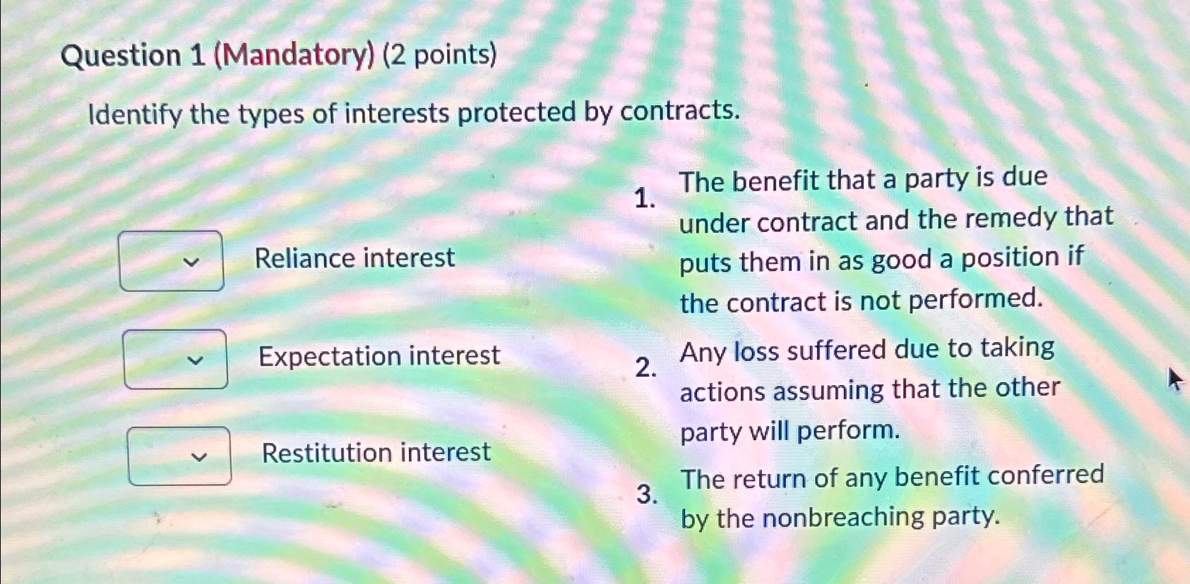 Solved Question 1 (Mandatory) (2 ﻿points)Identify the types | Chegg.com