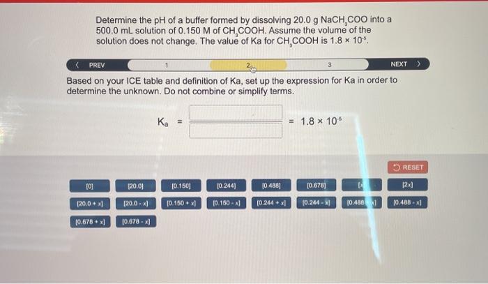 Solved Determine the pH of a buffer formed by dissolving | Chegg.com