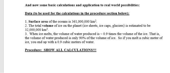 Solved And now some basic calculations and application to | Chegg.com