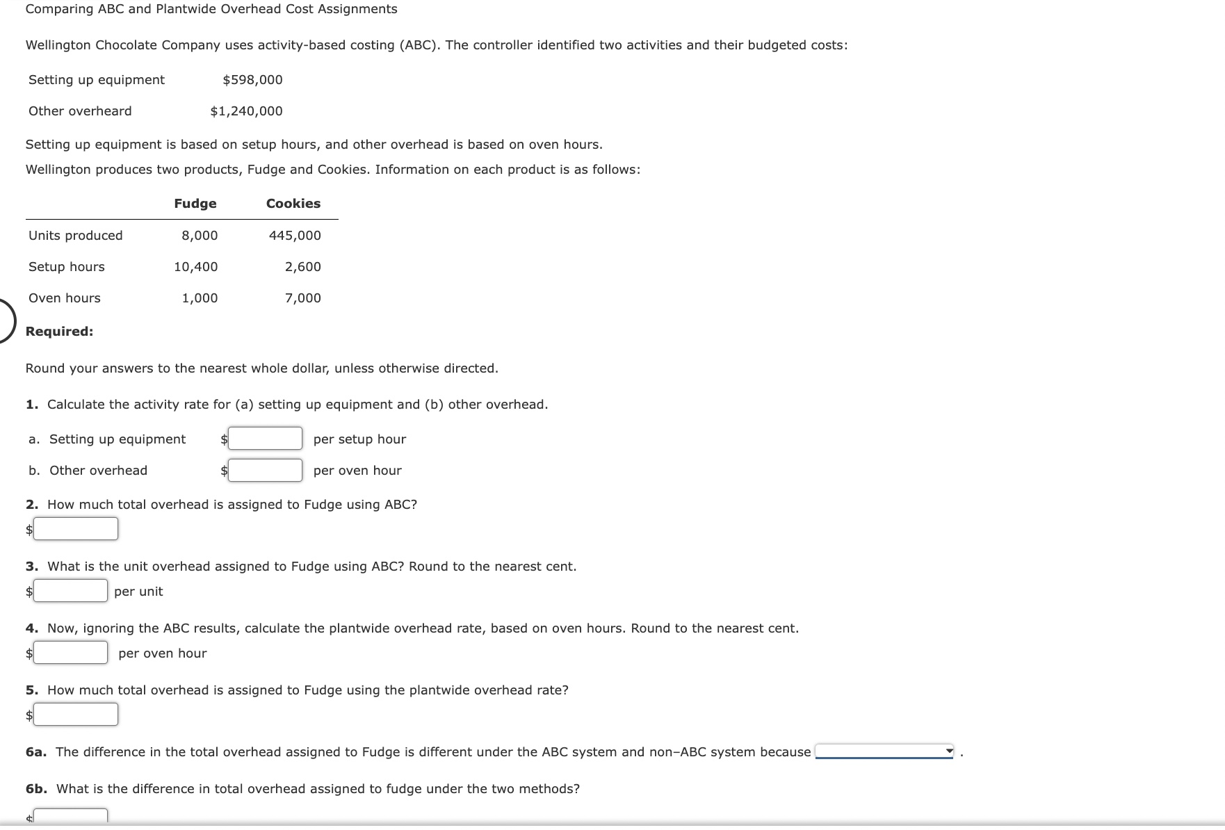 Solved Comparing ABC and Plantwide Overhead Cost | Chegg.com