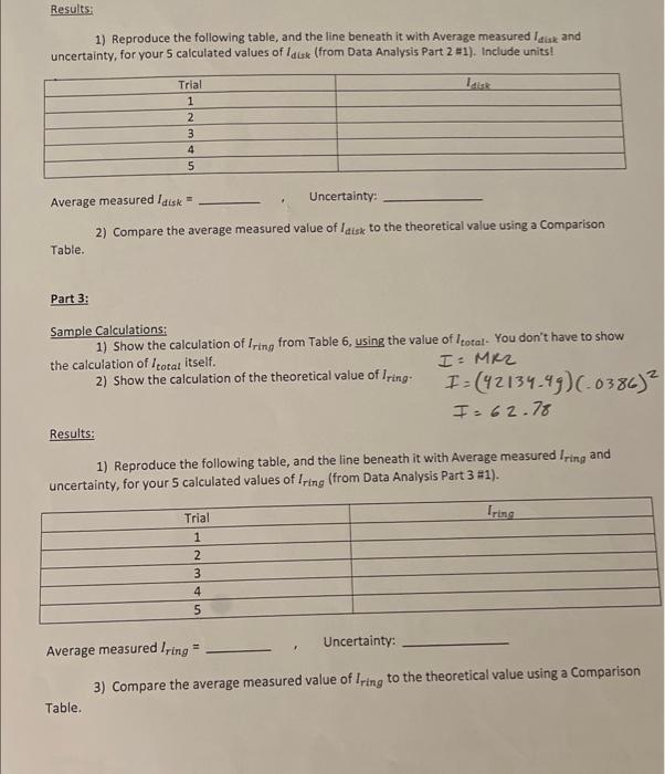 Solved 2. Fill in the following table, using the average | Chegg.com