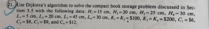Solved Use Dijkstra's algorithm to solve the compact book | Chegg.com