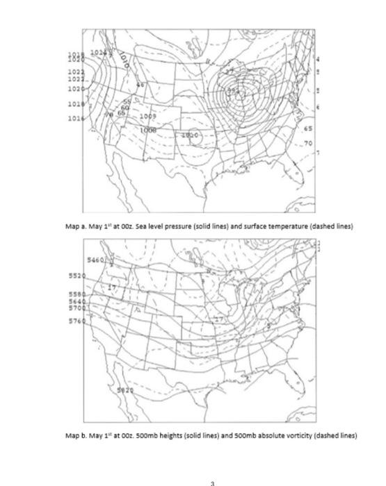 Solved 2. Map a. on page 3 is of sea level pressure and | Chegg.com