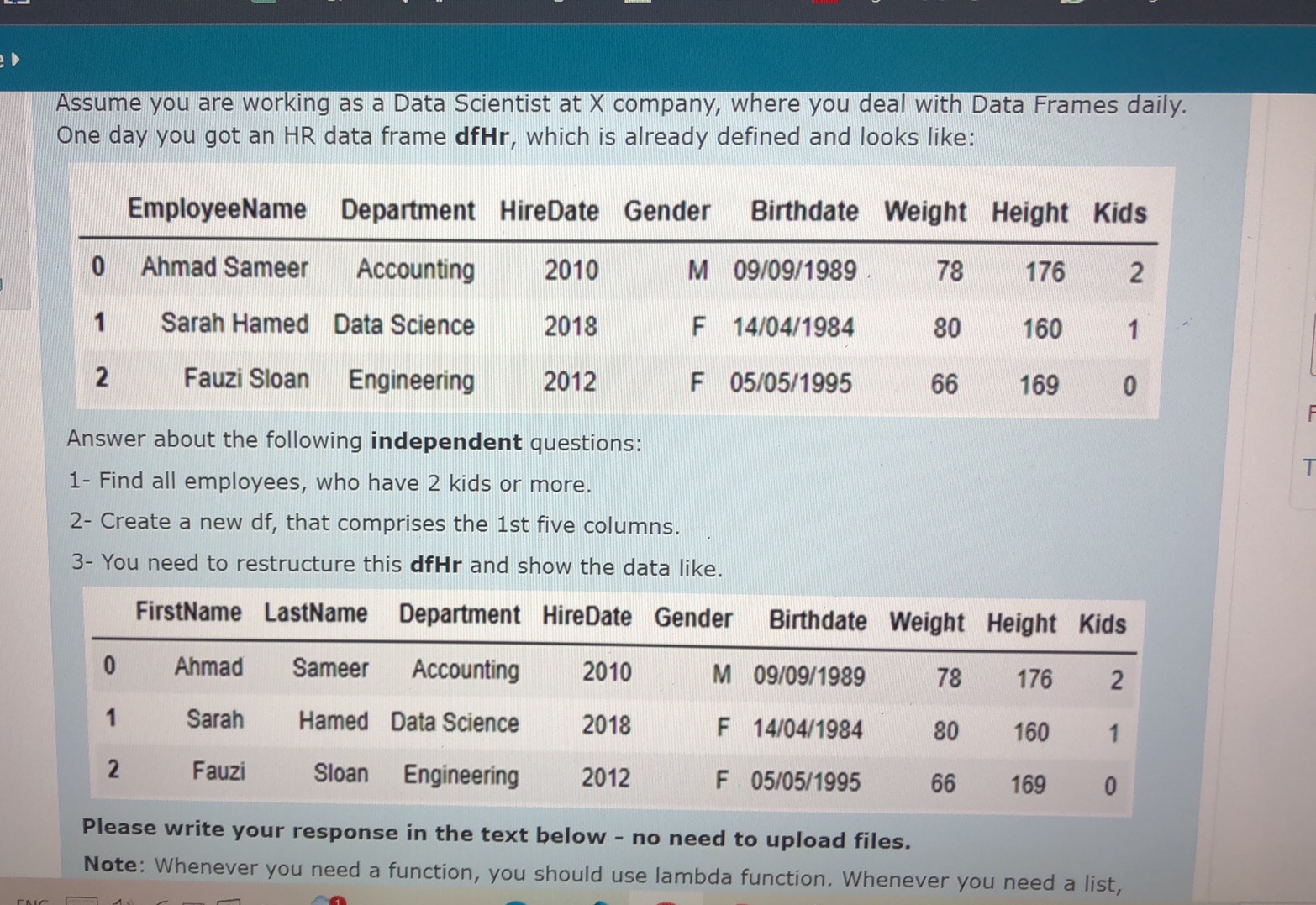 Solved Assume you are working as a Data Scientist at X | Chegg.com