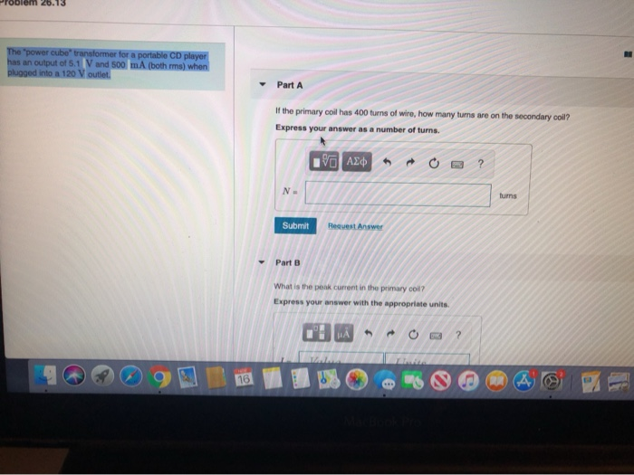 Solved Problem 26.13 The power cube" transformer for a | Chegg.com