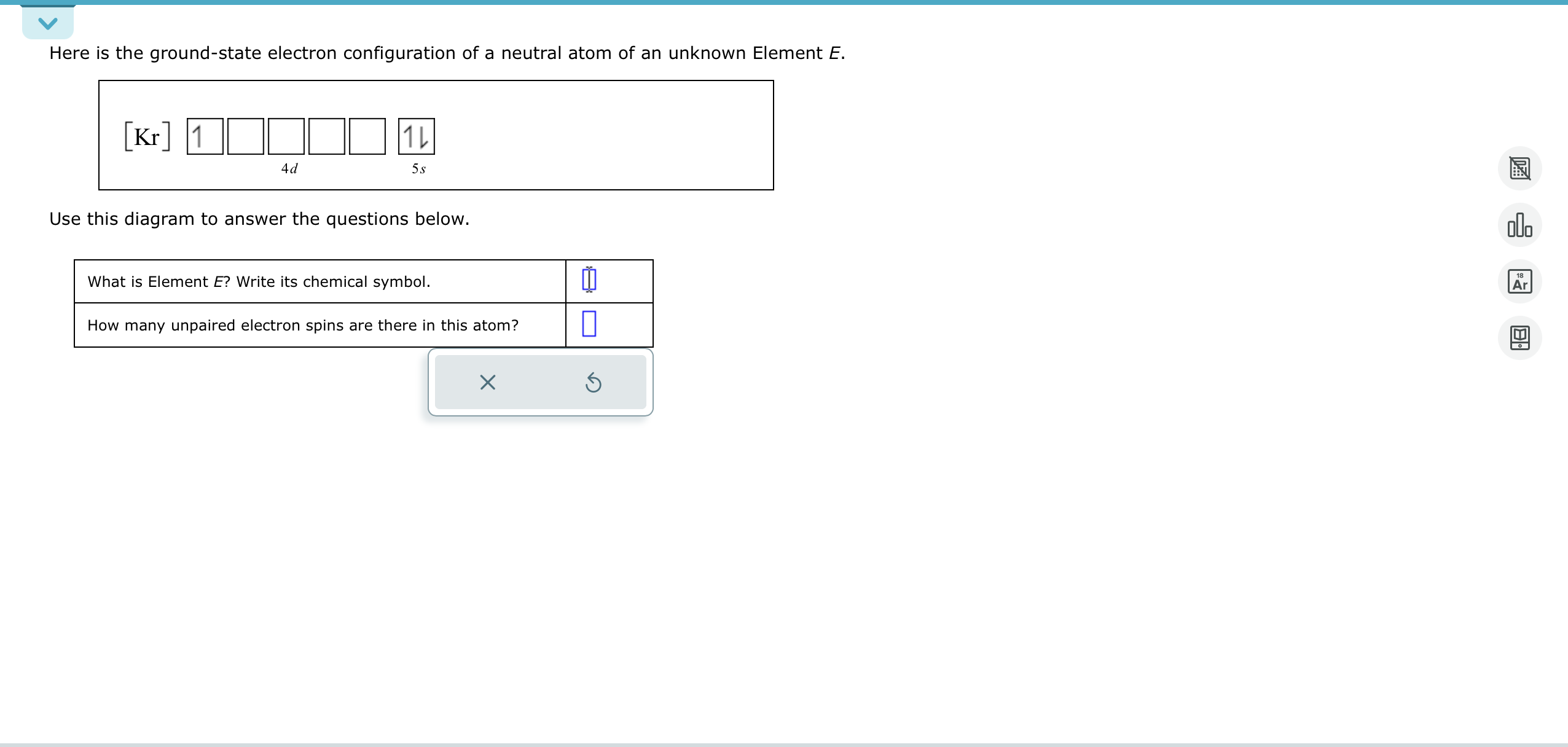 Solved Here is the ground-state electron configuration of a | Chegg.com