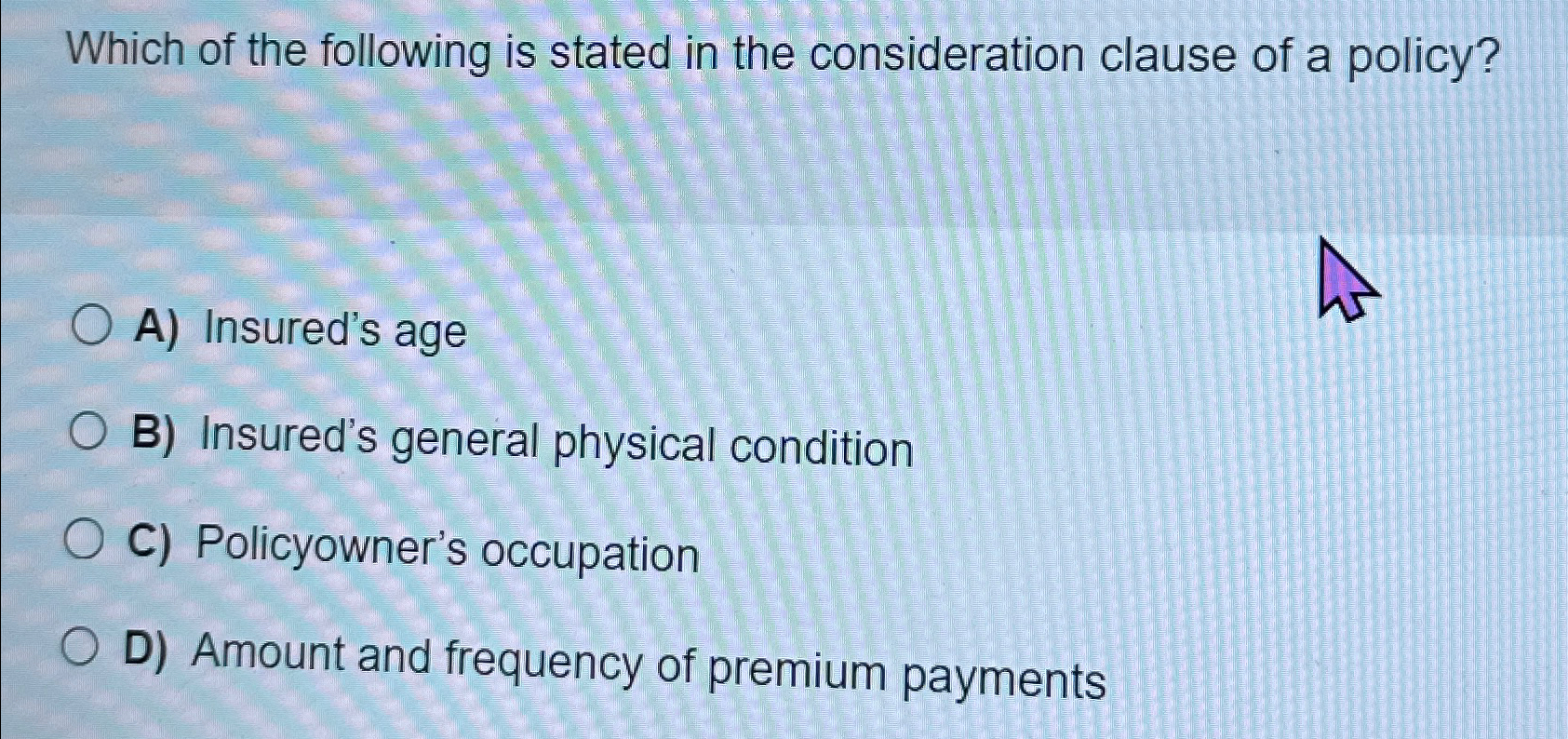 Solved Which of the following is stated in the consideration | Chegg.com