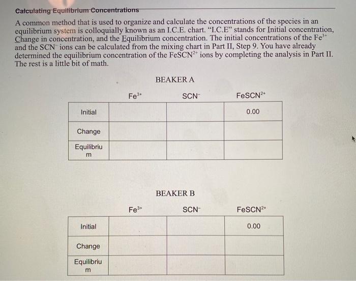 Solved Calculating Equilibrium Concentrations A common | Chegg.com