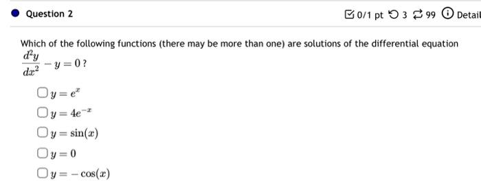 Solved Which of the following functions (there may be more | Chegg.com