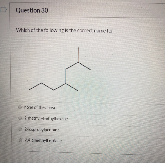 Solved 2-methyl-4-pentene Question 33 Which of the following | Chegg.com