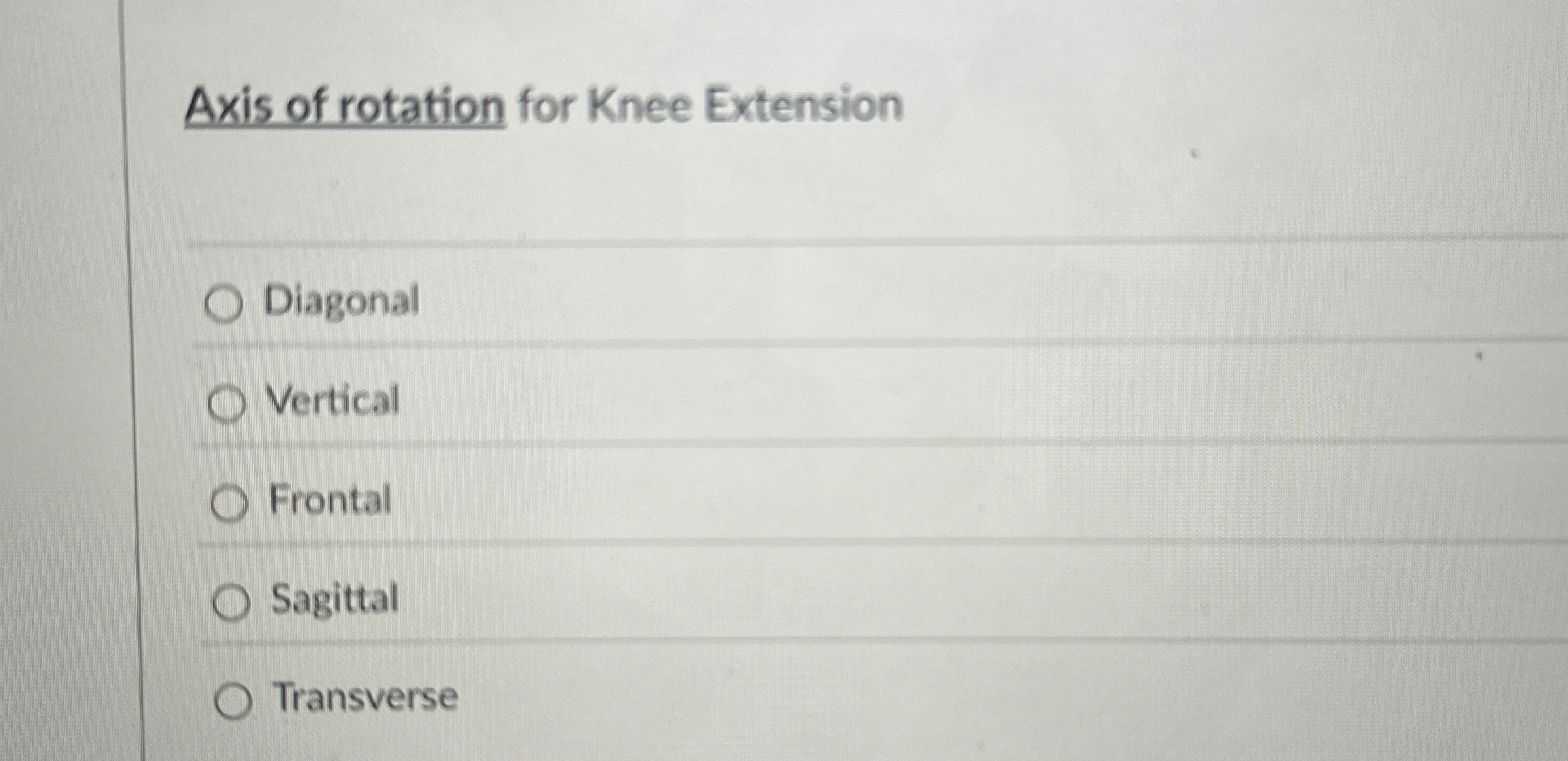 Solved Axis of rotation for Knee | Chegg.com