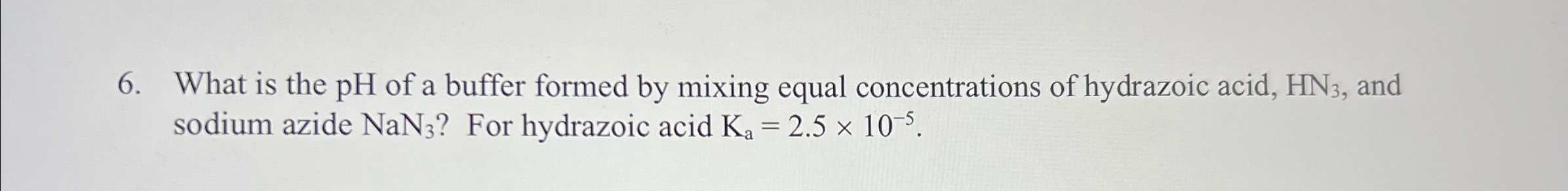 Solved What is the pH ﻿of a buffer formed by mixing equal | Chegg.com