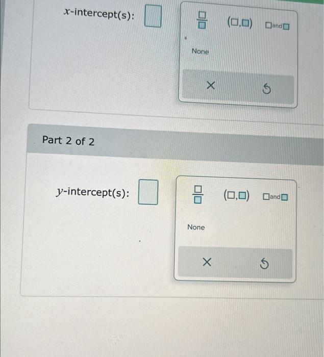 Solved Find the x-and y-intercepts. x2+y=36 Write each | Chegg.com